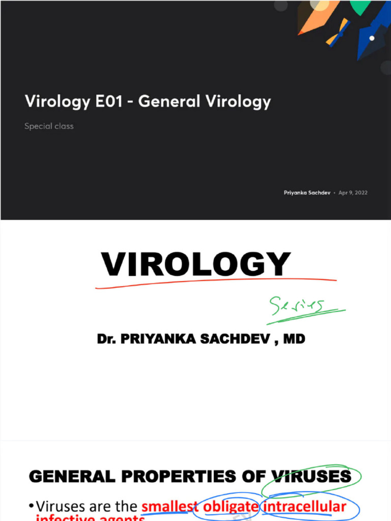 Virology E01 General Virology With Anno | PDF