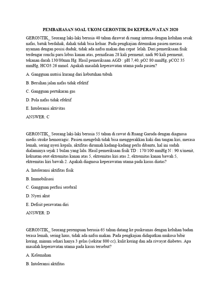 GERONTIk | PDF | Kesehatan Holistik | Sains & Matematika