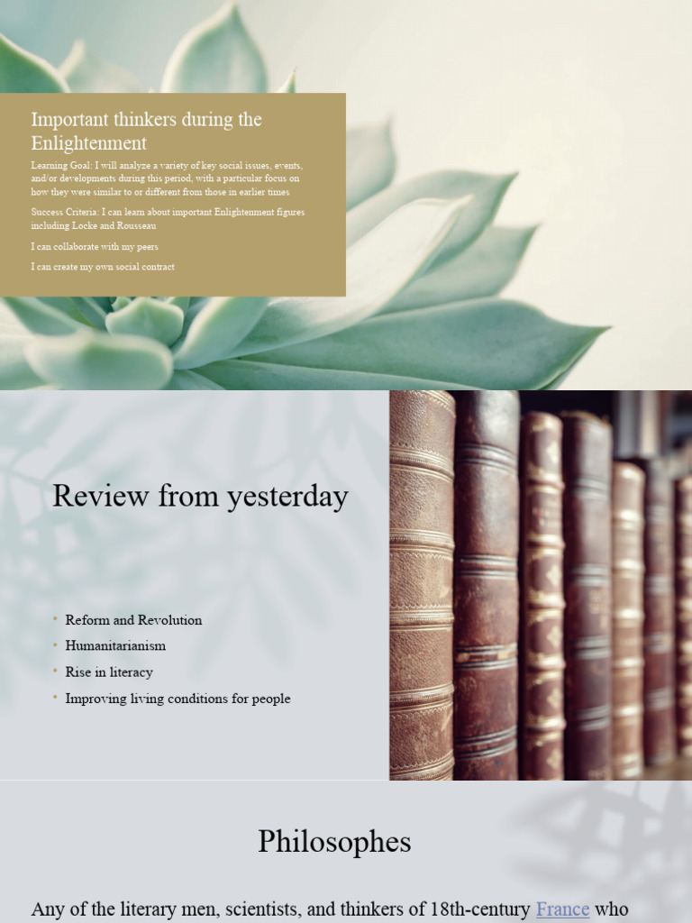 3.3 Enlightenment Thinkers | PDF | Immanuel Kant | Age Of Enlightenment