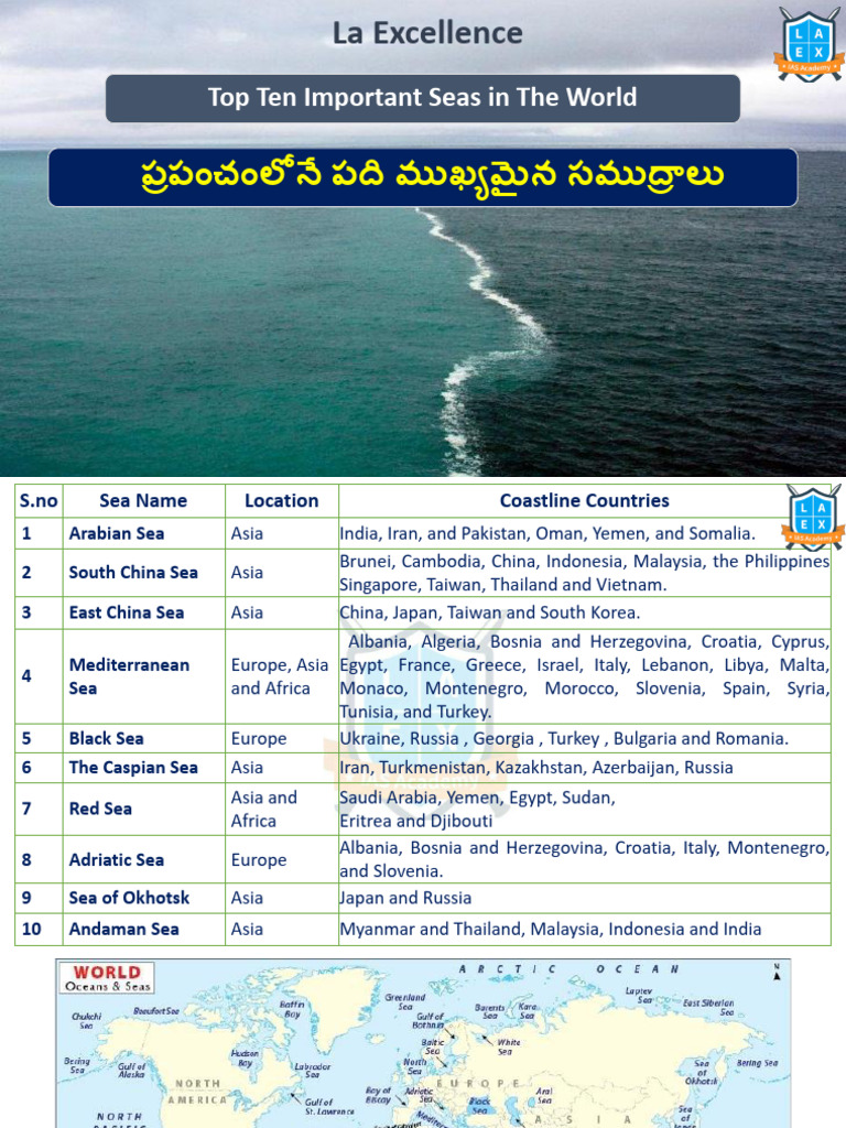 Top Ten Seas | PDF | Arab World | Asia