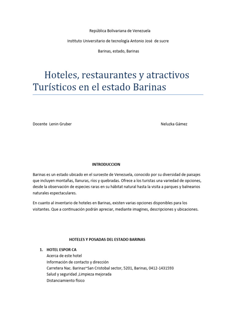 Neluzka Hoteles Turisticos | PDF | Hotel | Turismo