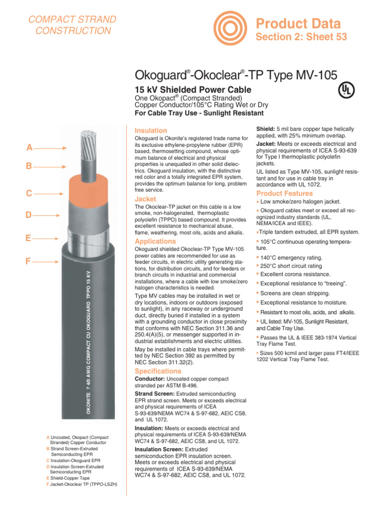 Okonite Cable Catlog | PDF | Materials | Electromagnetism
