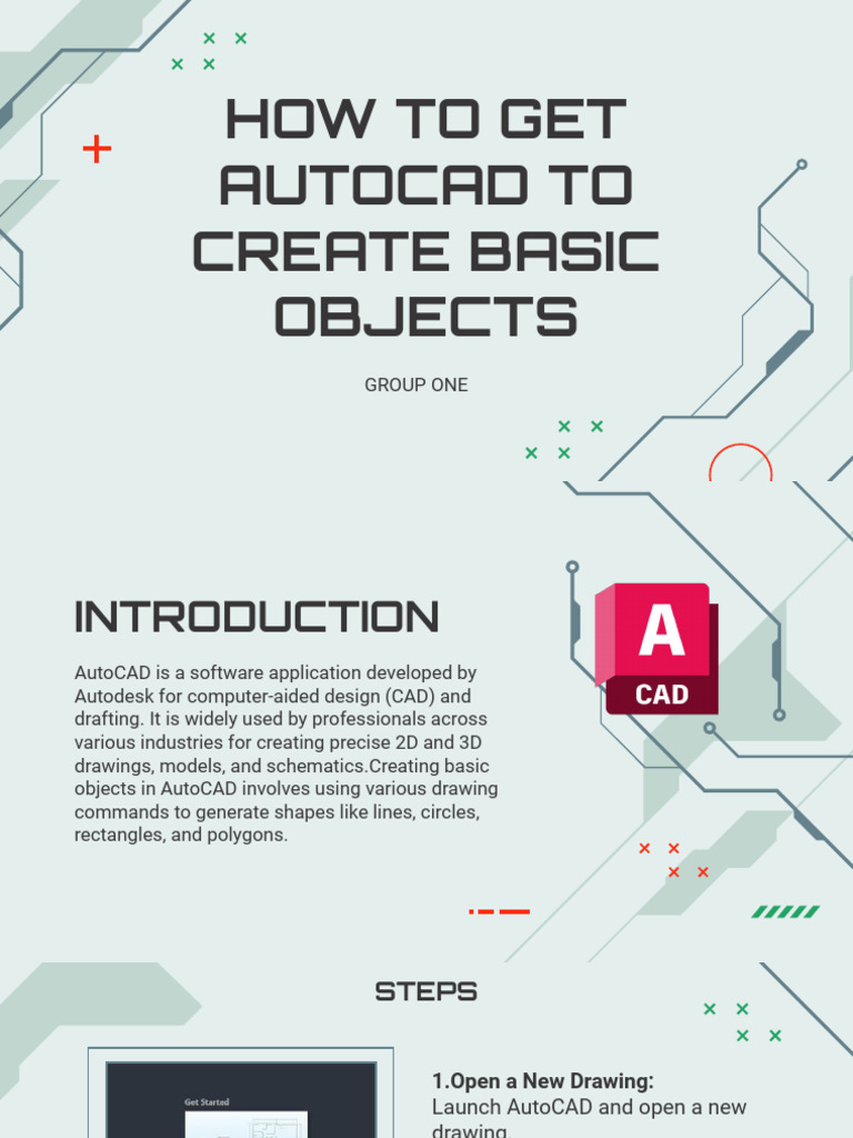 How To Get Autocad To Create Basic Objects: Group One | PDF | Auto Cad | 3 D Computer Graphics