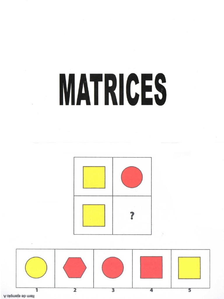 3 - 4 - 5 Matrices, Vocabulario y Balanzas Wisc V | PDF