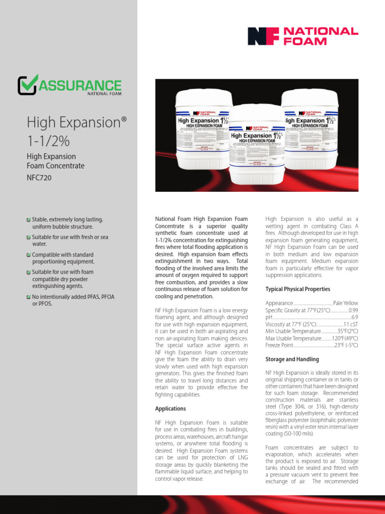 NFC720 High Expansion 1 | PDF | Foam | Water