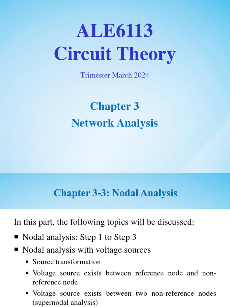 Chapter 3-3 | Download Free PDF | Network Analysis (Electrical Circuits) | Electrical Network