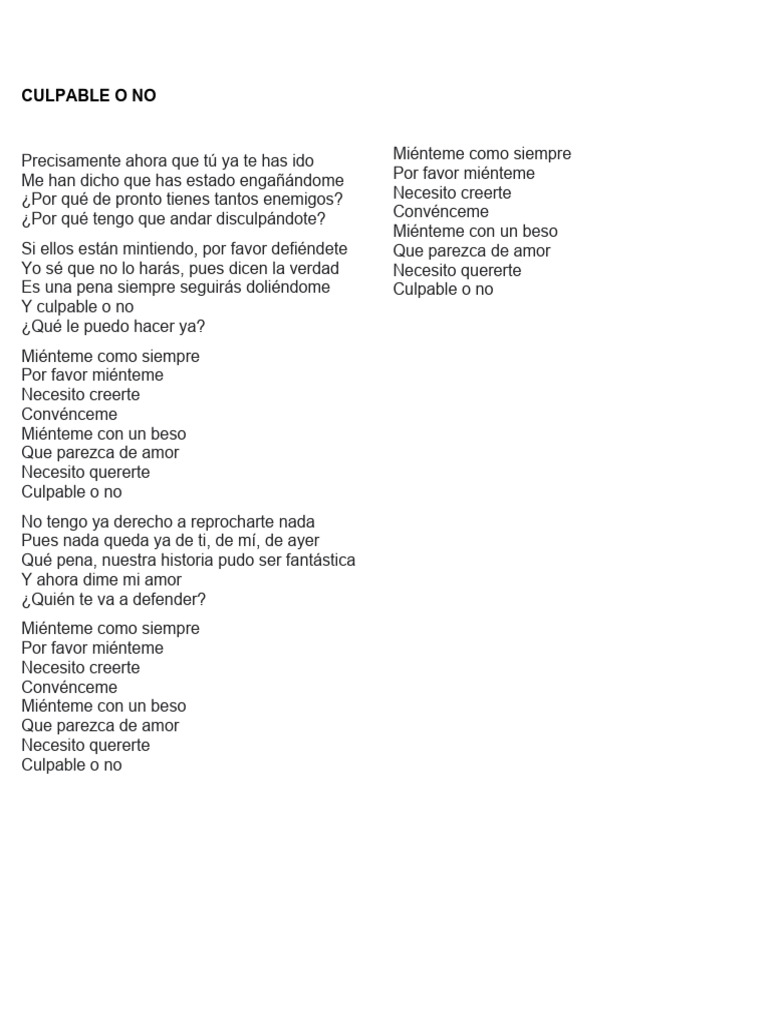 Culpable o No: Reflexiones de Amor | PDF | Amor