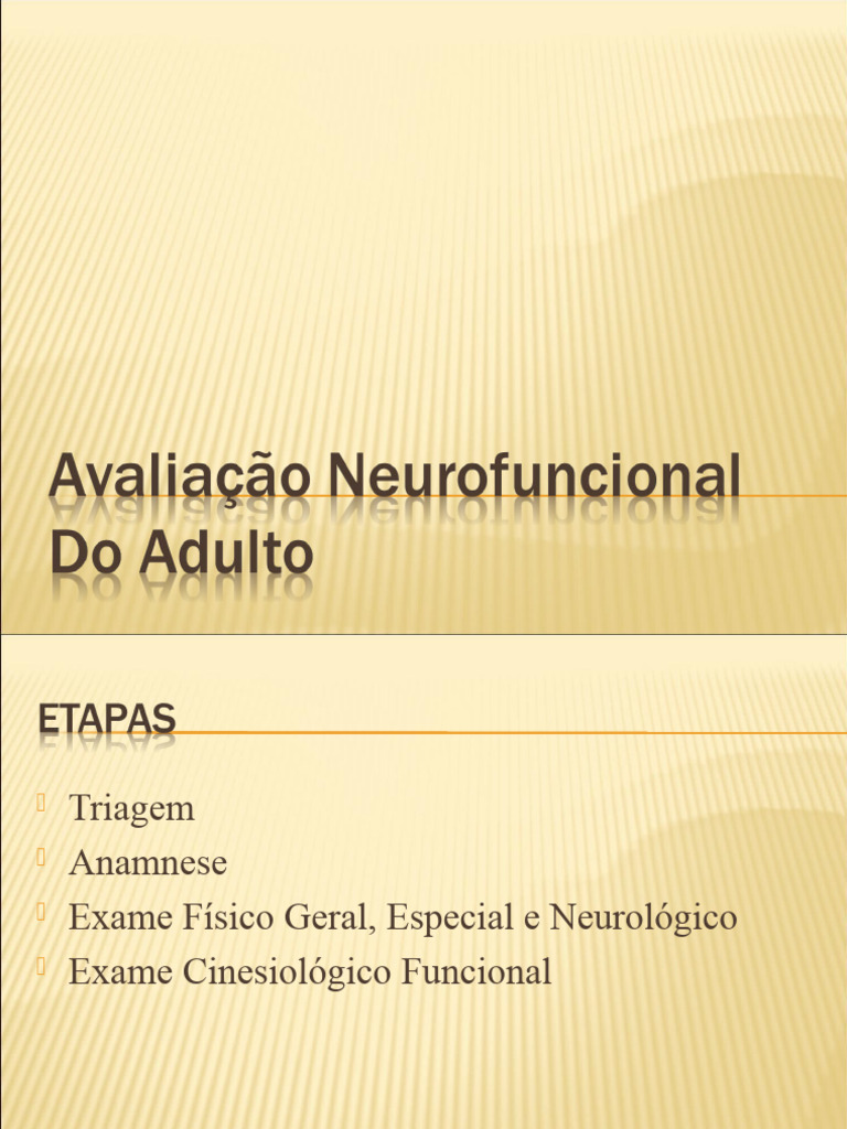 Avaliacao Neurofuncional Do Adulto | PDF | Músculo | Sistema visual