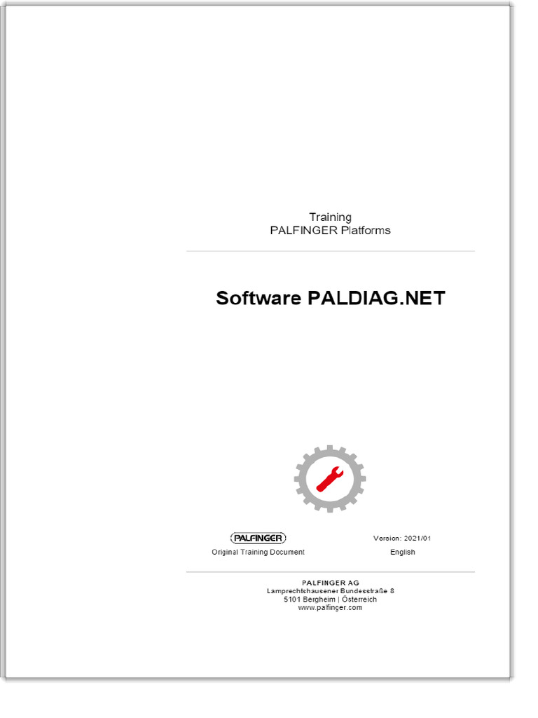 Software PALDIAG - NET. Training PALFINGER Platforms. Version - 2021 ...