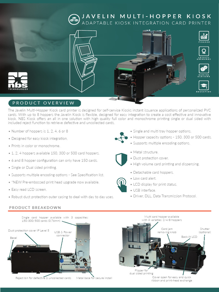 Kiosk Card Printer A4 02152018 | PDF | Printer (Computing) | Usb