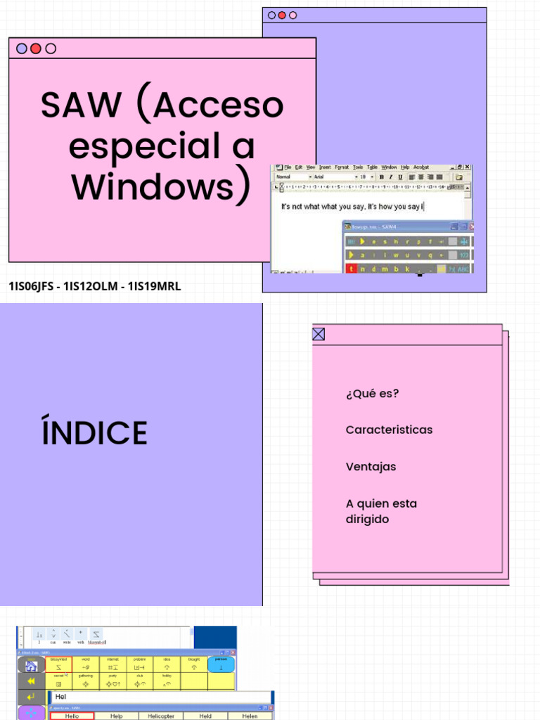 SAW (Acceso especial a Windows) | PDF | Teclado | Microsoft Windows