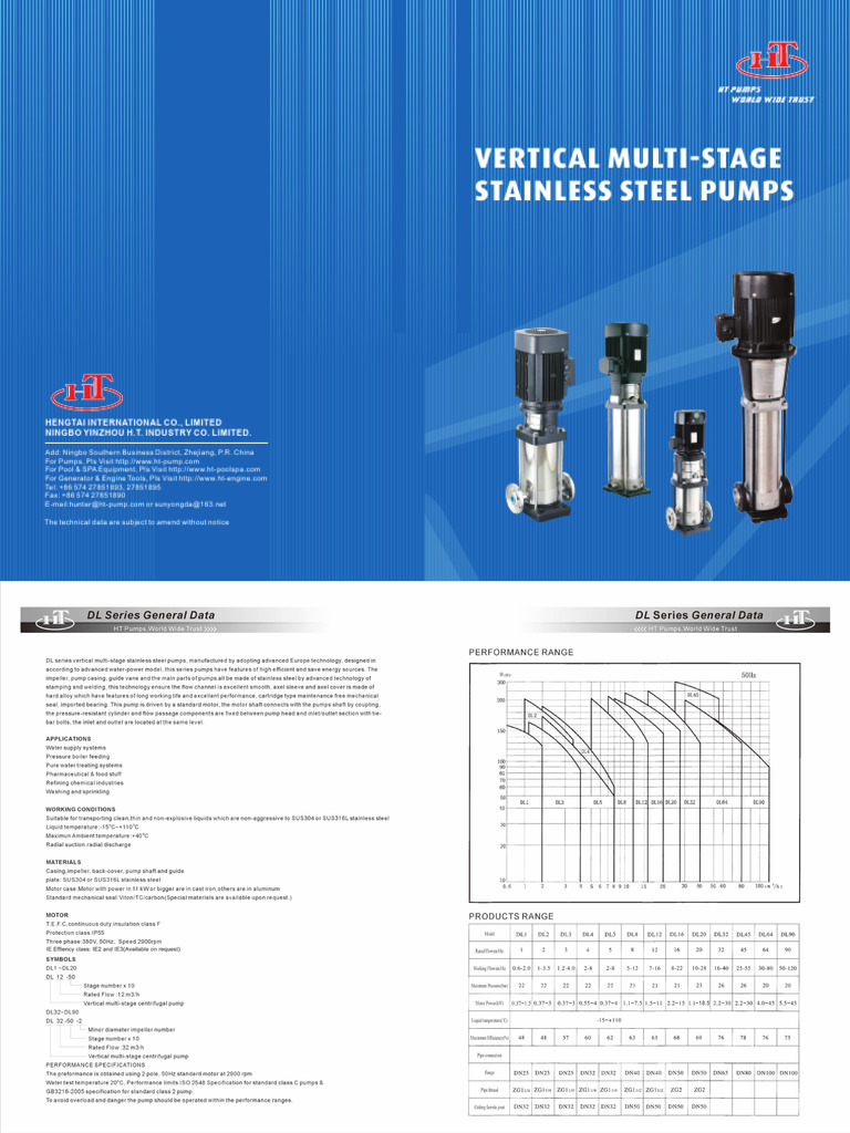 Stainless Steel Multi-Stage Pumps | PDF