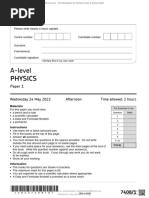 AQA A Level Physics Mechanics Exam Question Pack | PDF | Qualifications | Student Assessment And ...