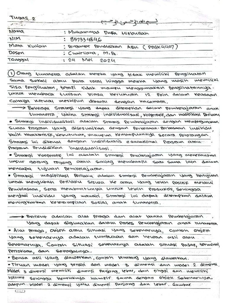 Tugas 2 Pdgk4407 Dafa | PDF