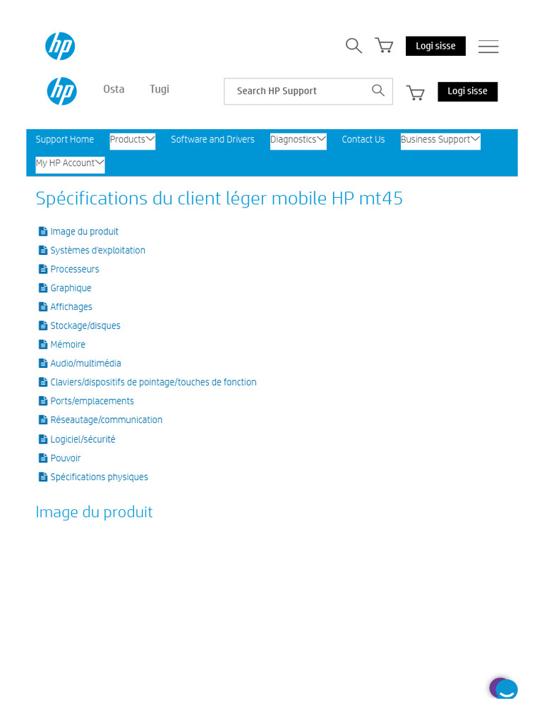 HP mt45 Mobile Thin Client Specifications - HP® Customer Support | PDF ...