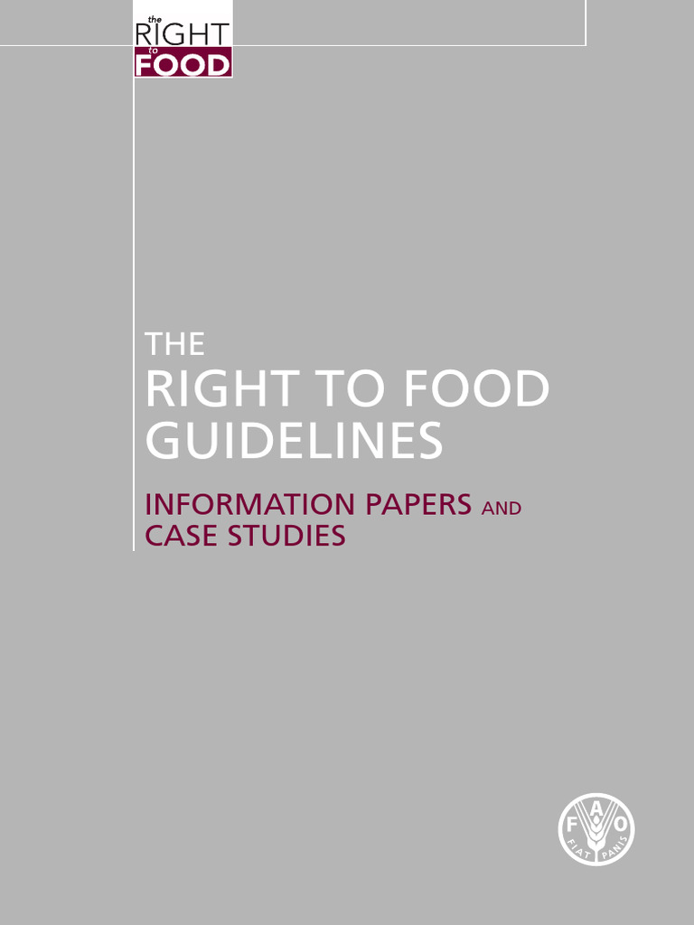 Fao Guidelines Pdf Aids Food And Agriculture Organization