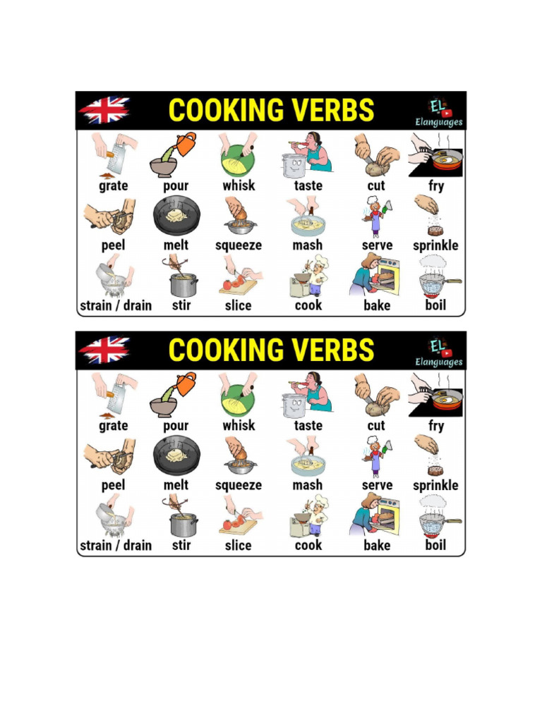 Cooking Verbs Pdf