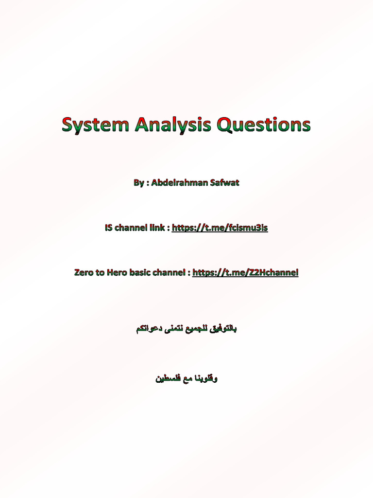 System analysis questions | PDF | Scrum (Software Development) | Software Development Process
