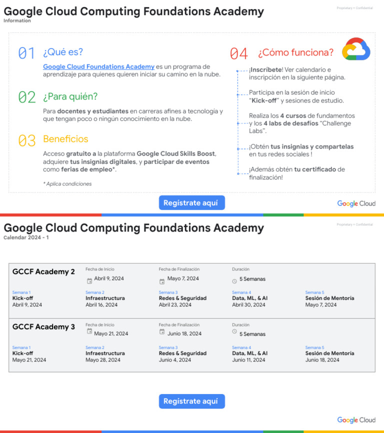 (MCO) GCCF Academy Two-Pager | PDF | Computación en la nube | Informática