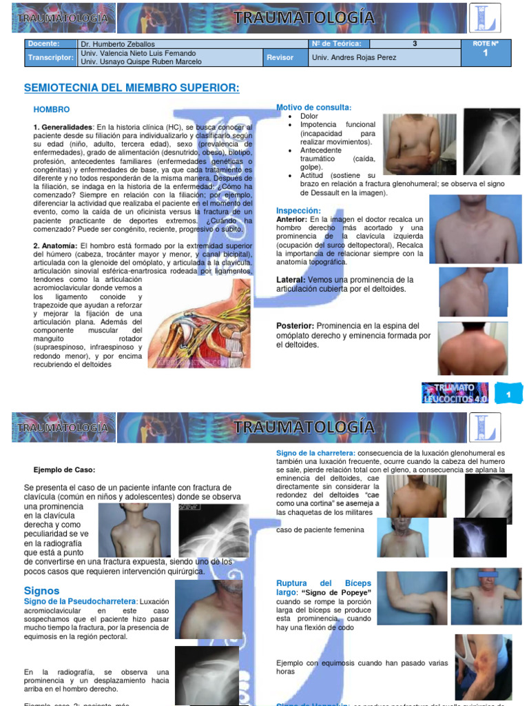 Semiotecnia del Hombro y Codo | PDF | Mano | Codo