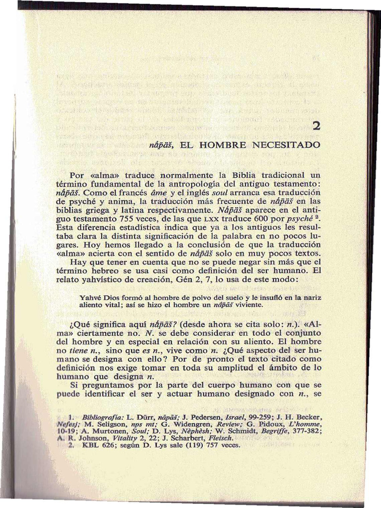 Significado de "Nefesh" en la Biblia | PDF