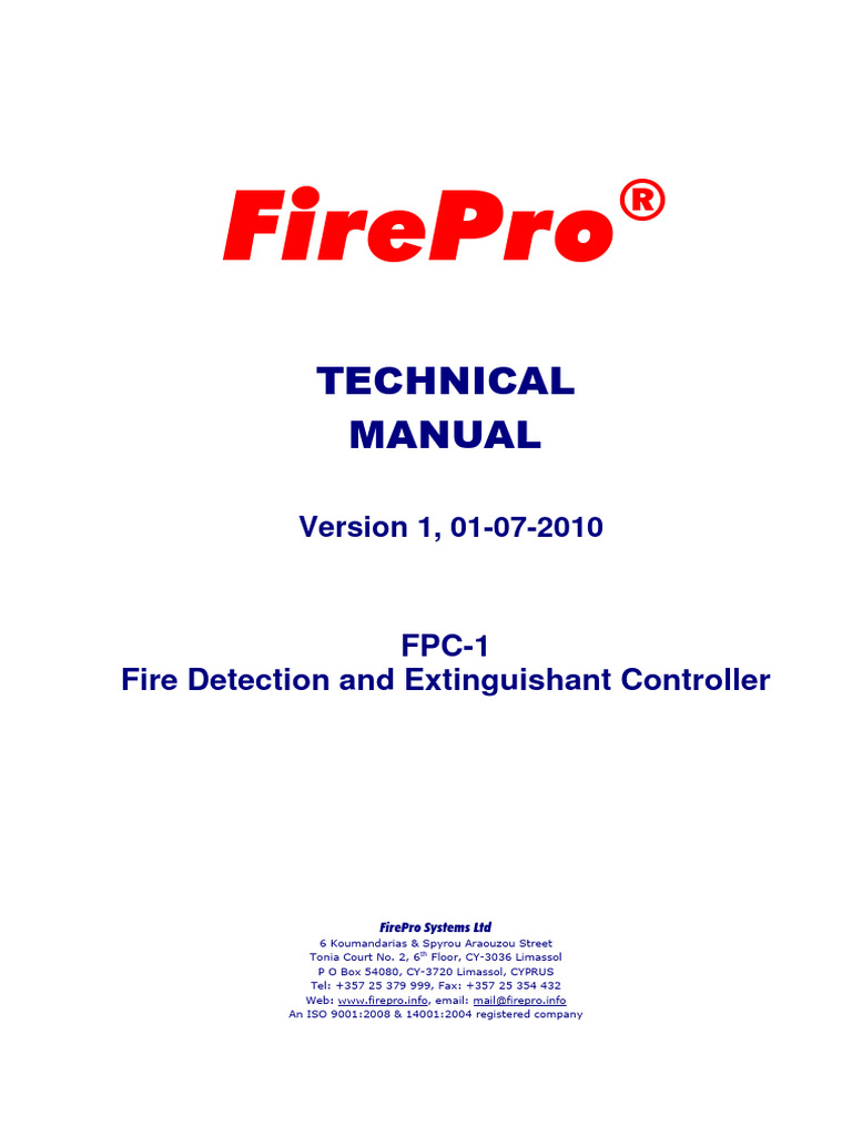 Firepro Technical Manual FPC 1 Fire Dete | PDF | Light Emitting Diode ...