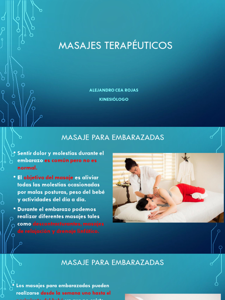 Masajes terapéuticos | PDF | Masaje | Especialidades Medicas
