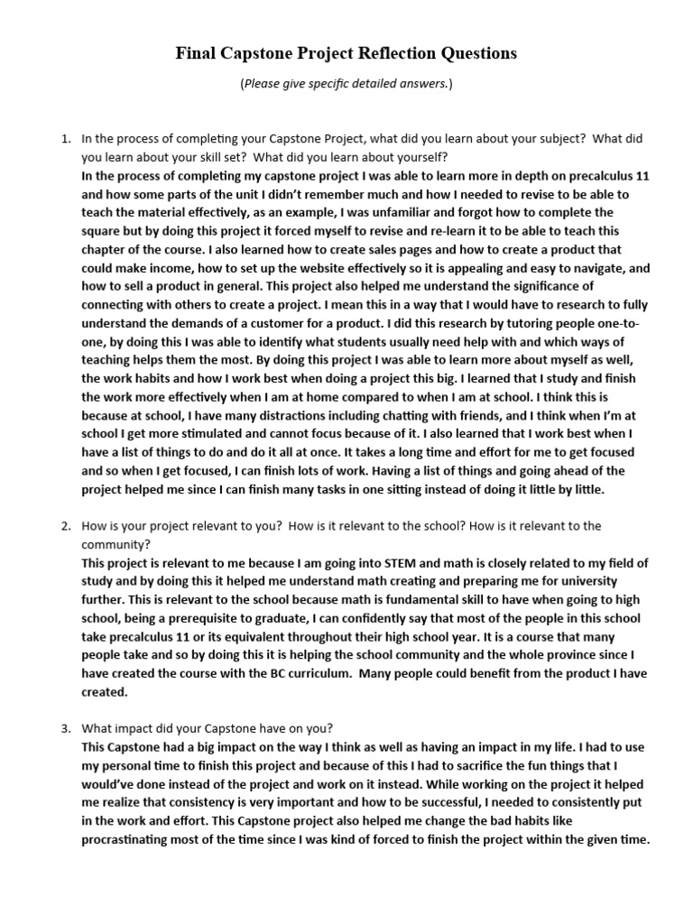 capstone final reflection | Download Free PDF | Educational Technology | Education Theory