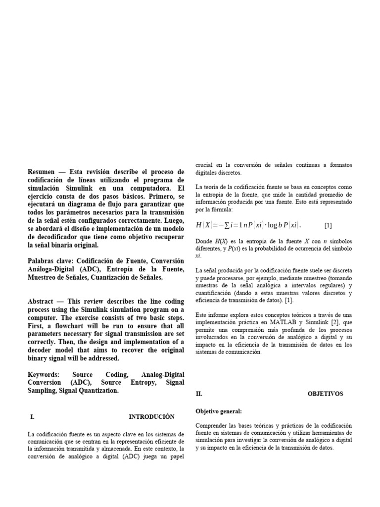 Laboratorio - C Digos de Linea | PDF | Conversor analógico a digital | Señal analoga