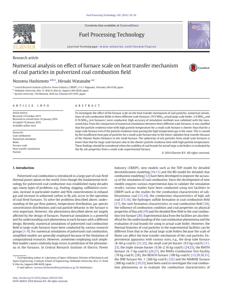 Numerical Analysis On Effect of Furnace Scale On Heat Transfer ...