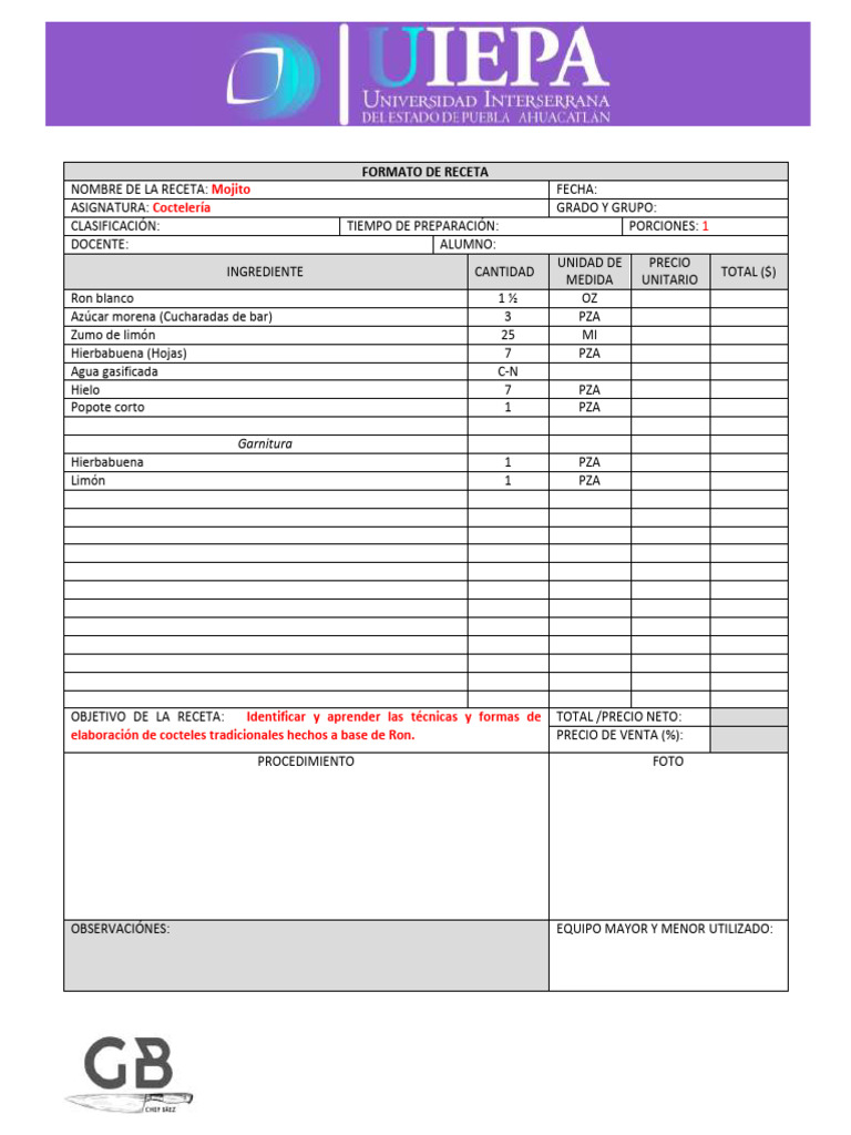 Recetario de Ron | PDF | Ron | Bebida