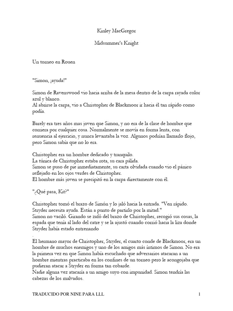 Kinley MacGregor - Serie MacAllister 05 - Midsummers Knight | PDF | Amor