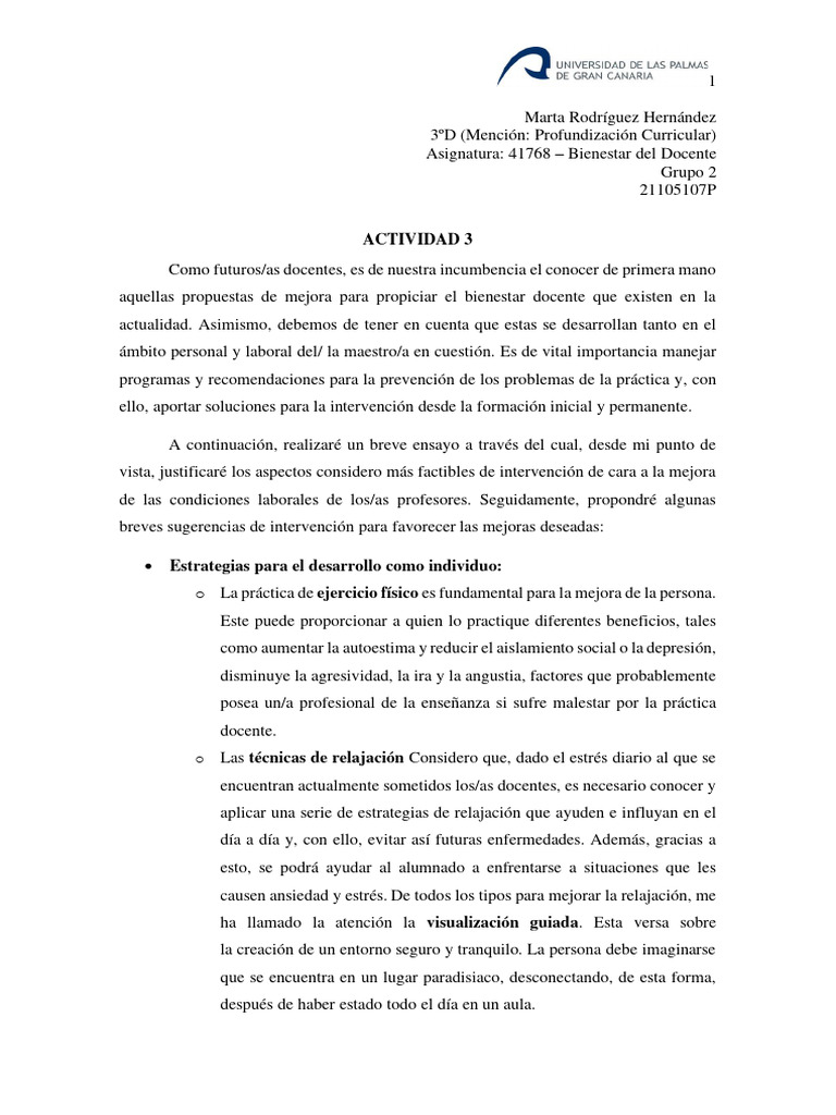 Actv 3 | PDF | Enseñando | Estrés (biología)