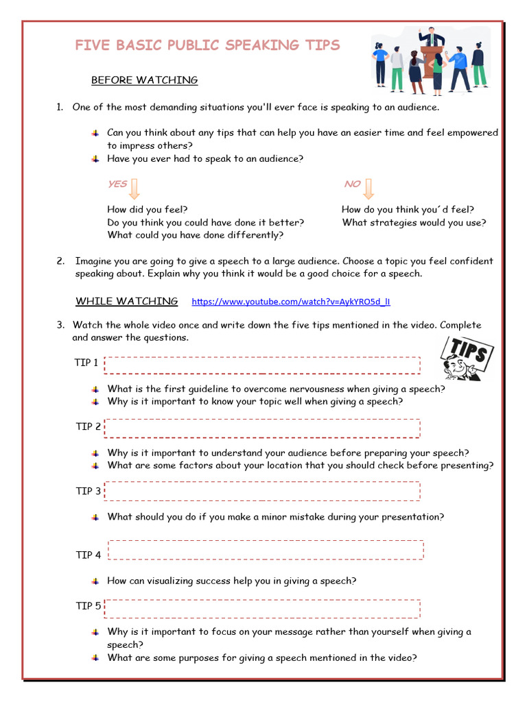 Five Basic Public Speaking Tips | PDF | Speech | Communication