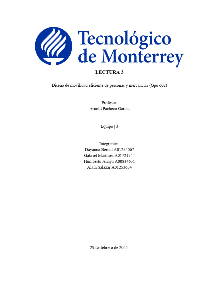 Lectura3 EQ3 | PDF | Transporte | Transporte ferroviario