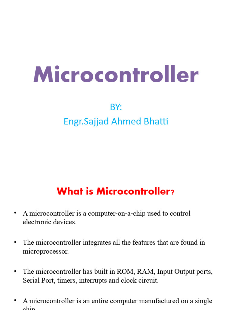 11.microcontroller New | PDF | Microcontroller | Embedded System