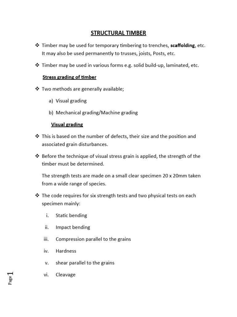 Structural Timber Design | PDF | Screw | Lumber