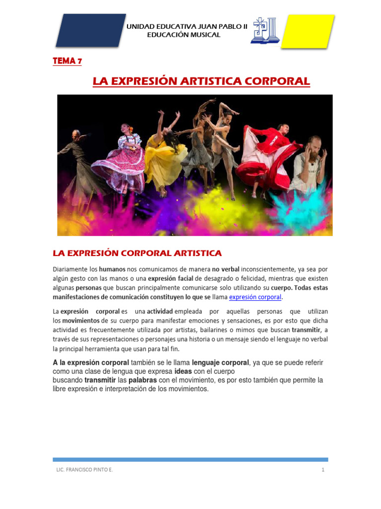 Expresión Corporal y Coreografía | PDF | Bailes | Comunicación