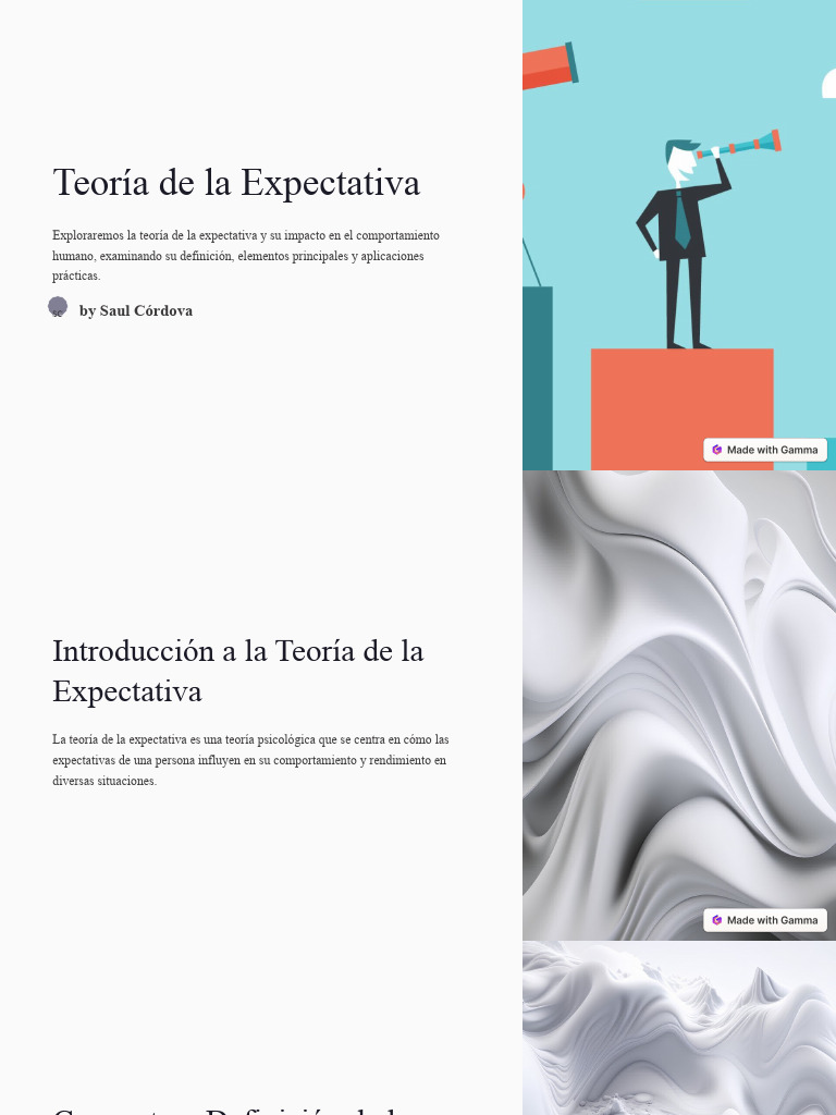 Teoria de La Expectativa | PDF | Comportamiento | Motivación