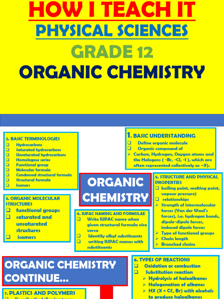 Grade 12 Organic Chemistry Teaching Guide | PDF | Alkene ...