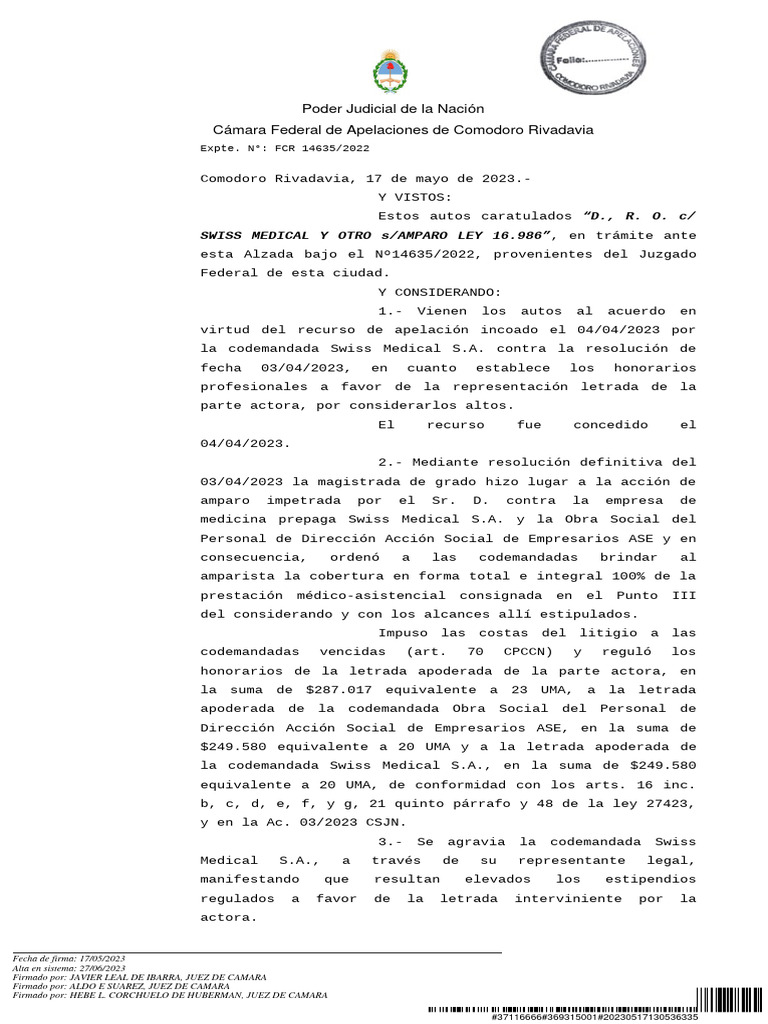 Fallo | PDF | Apelación | Judicaturas