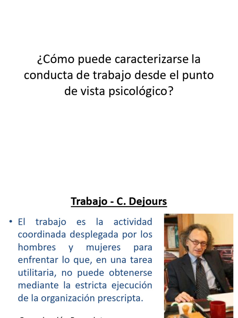 Dejours y Jaques - El Trabajo | Descargar gratis PDF | Sicología ...
