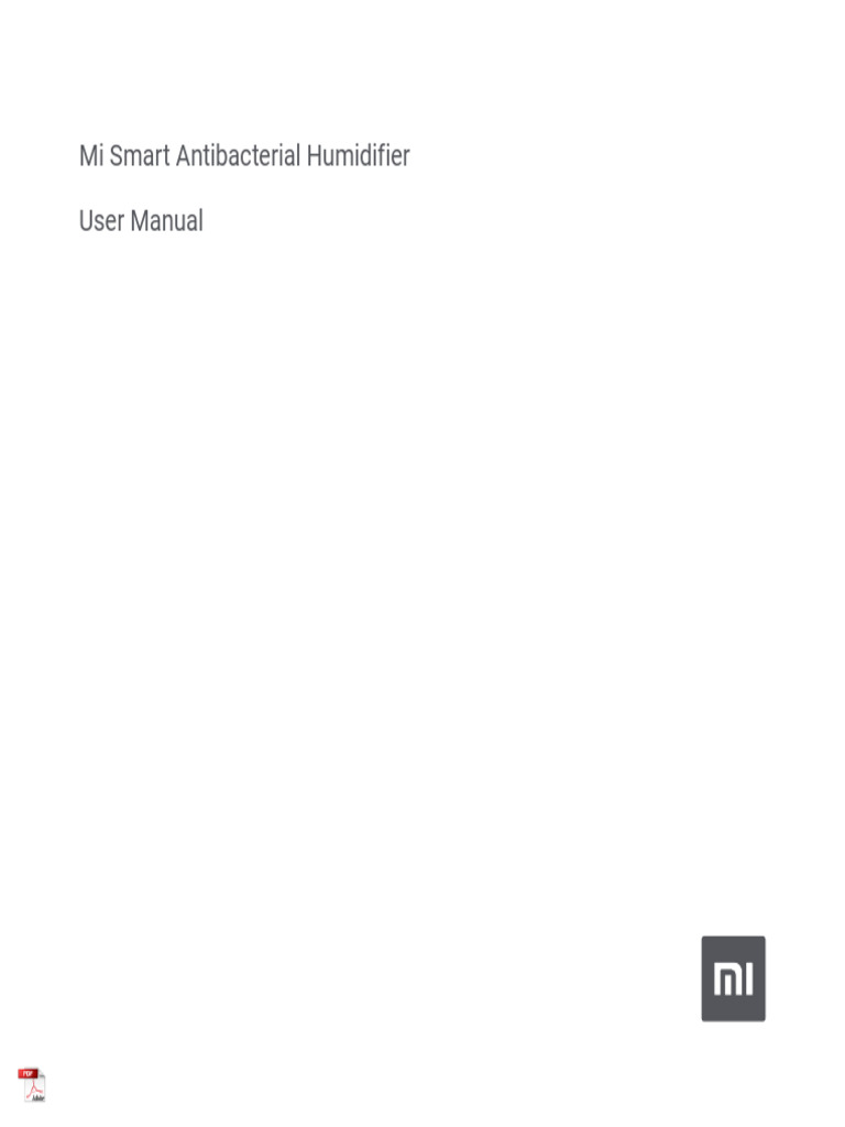 Xiaomi Smart Humidifier Manual | Download Free PDF | Water | Humidity