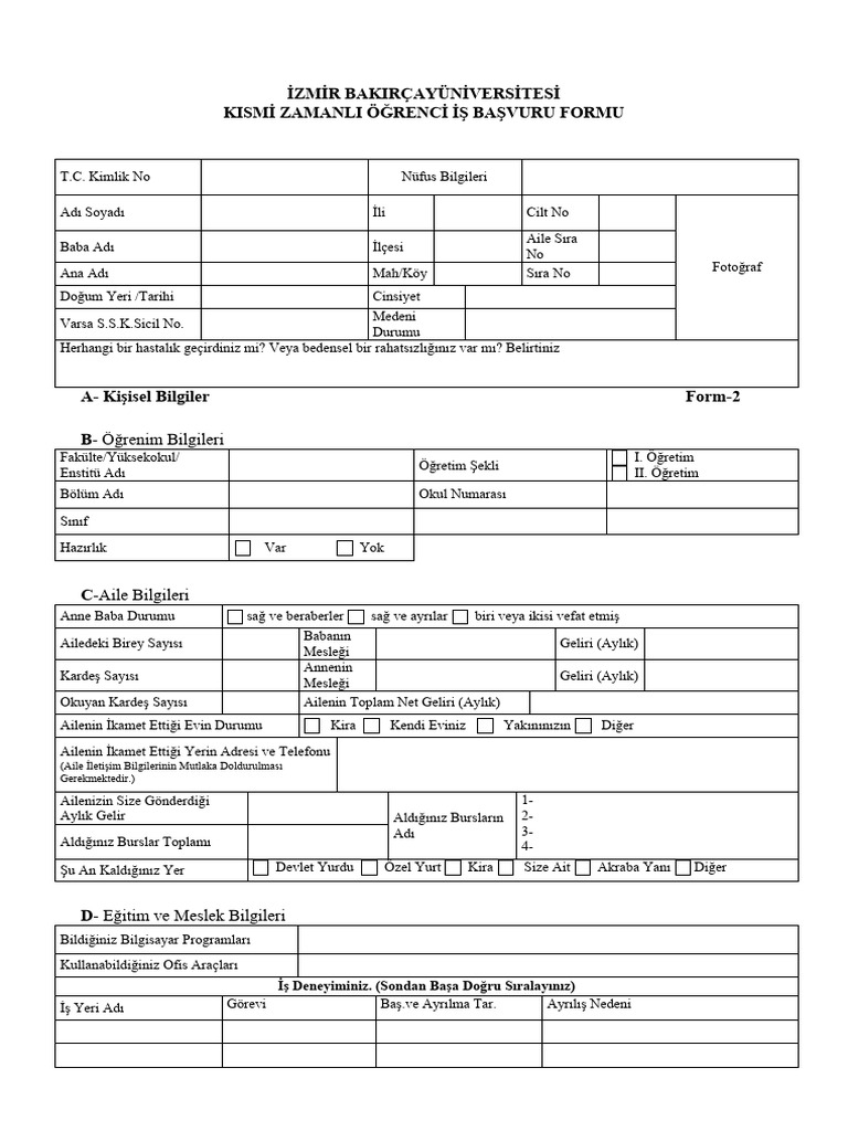 KZÖ_BAŞVURU_FORMU_FORM_2 | PDF
