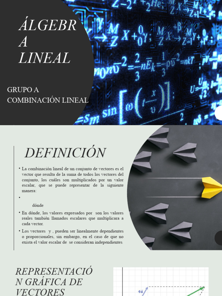 Álgebra Lineal Combinación Lineal | PDF