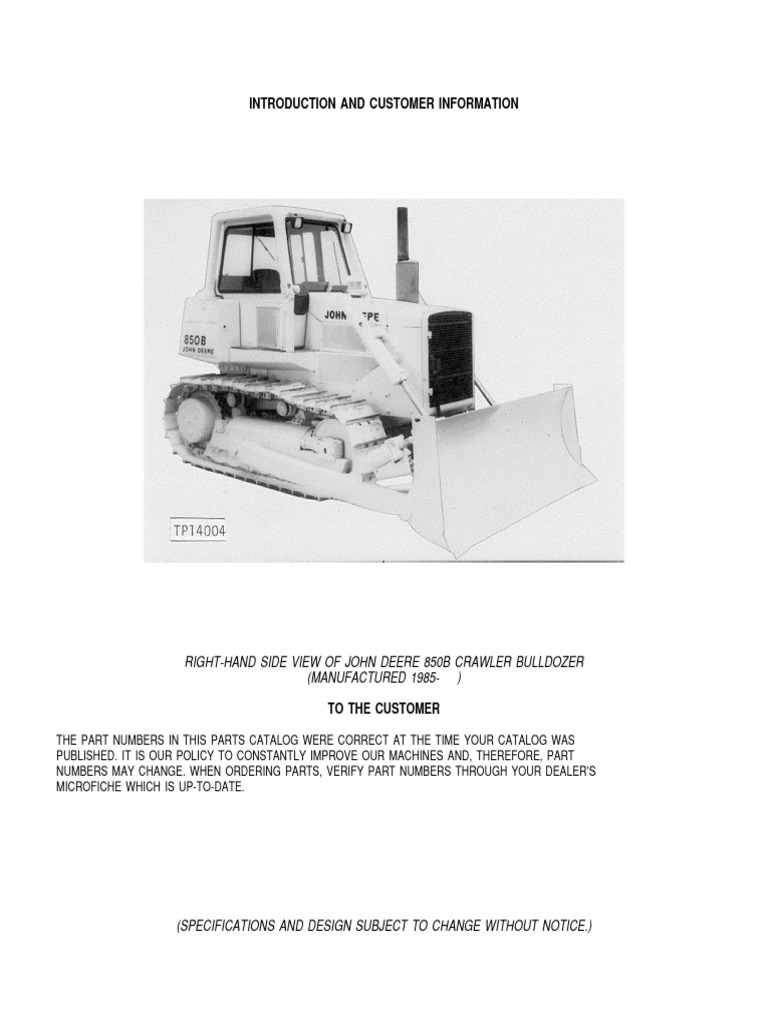 850B Crawler Bulldozer Introduction | PDF | Screw | Engines