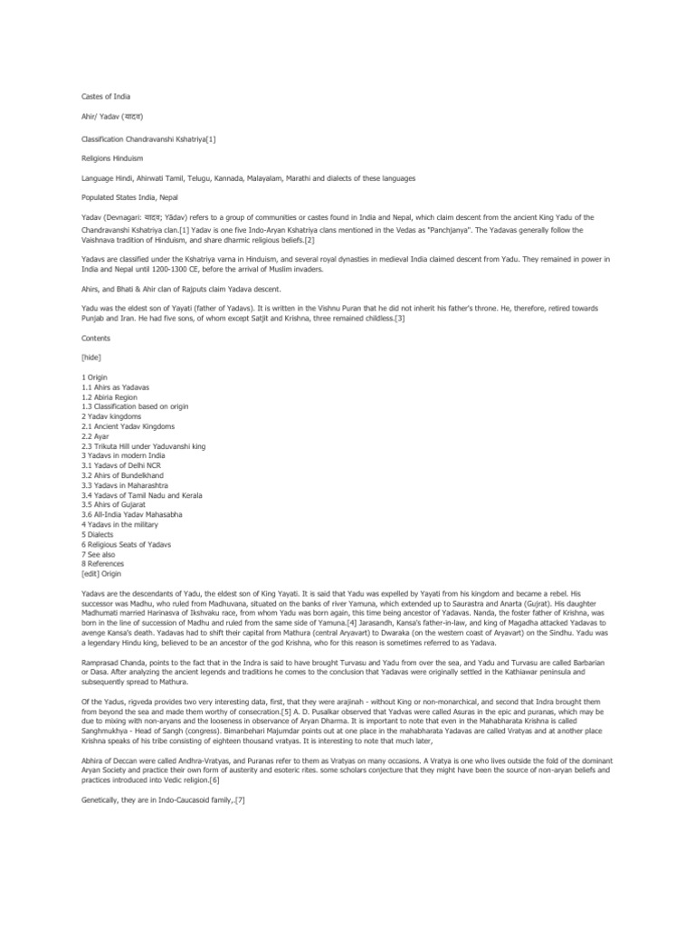 Yadav History | Krishna | Hinduism