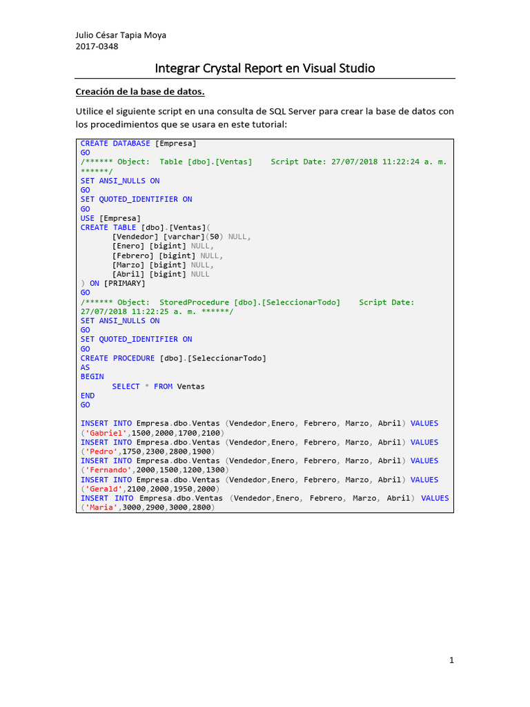 Integrar Crystal Report en Visual Studio | PDF | Ventana (informática ...