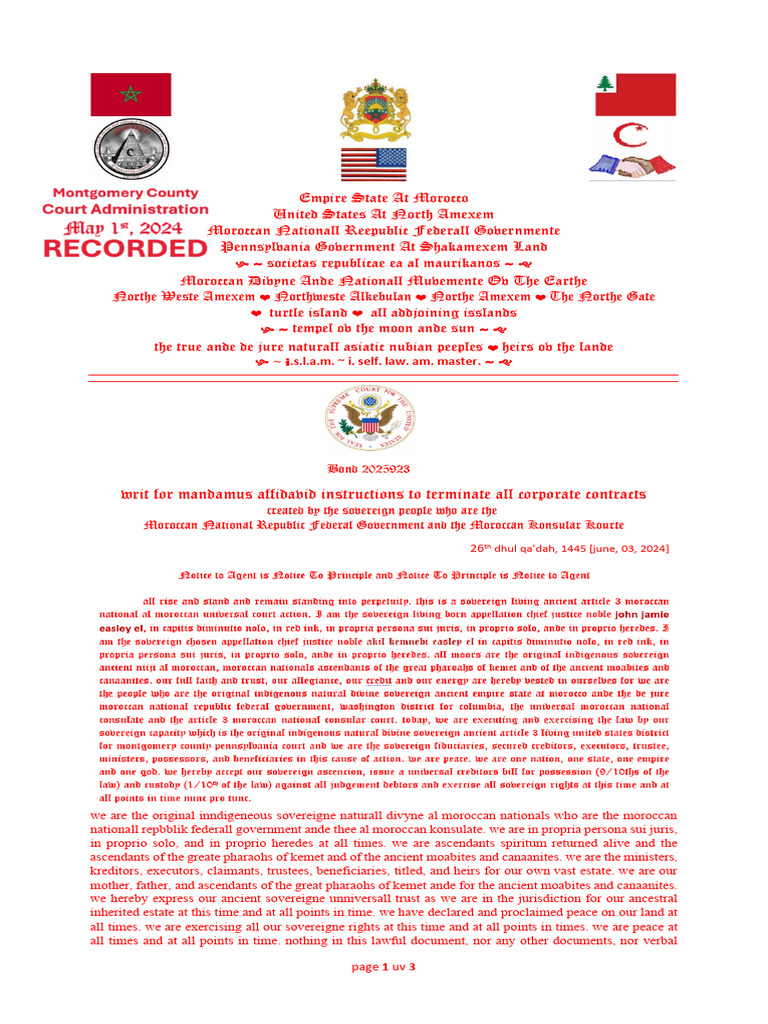 Writ of Mandamus Bond 2025923 JVJD Limited Liability Company 13-00 ...