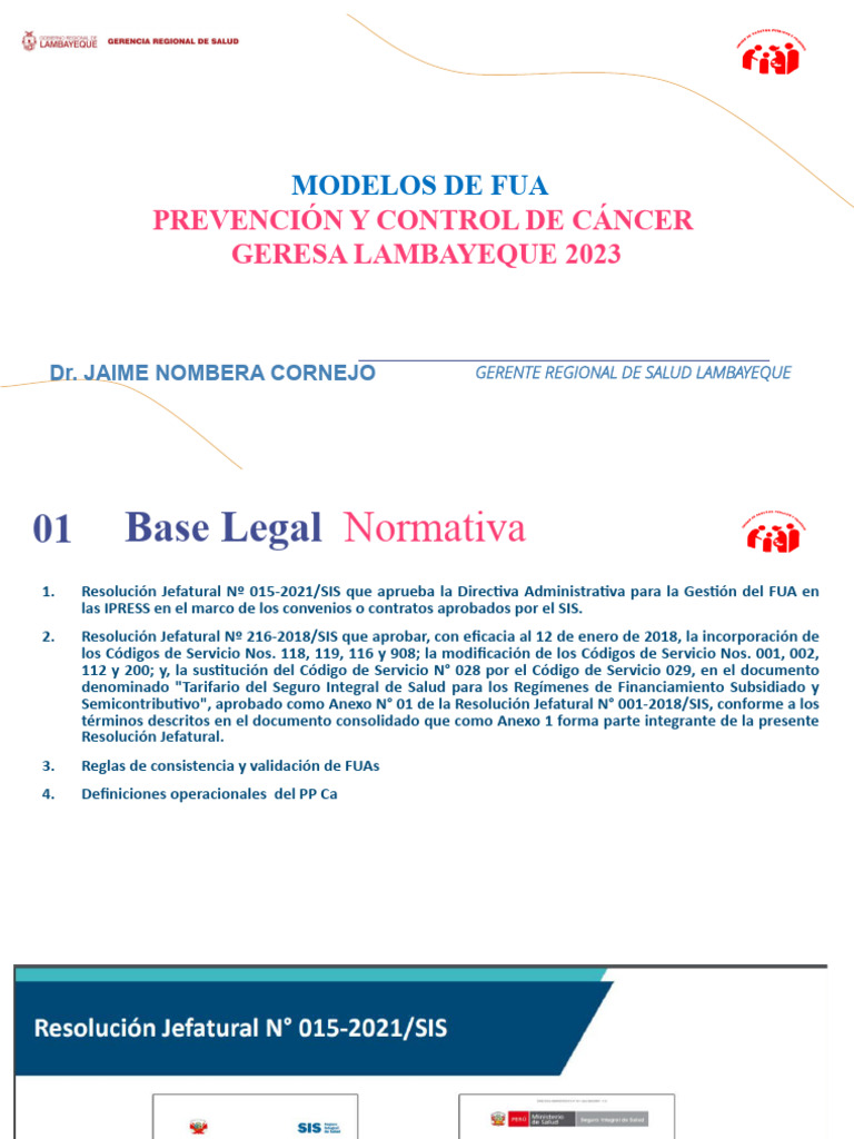Modelos de Fua Cancer Geresa Lambayeque | PDF | Cáncer de mama | Mamografía